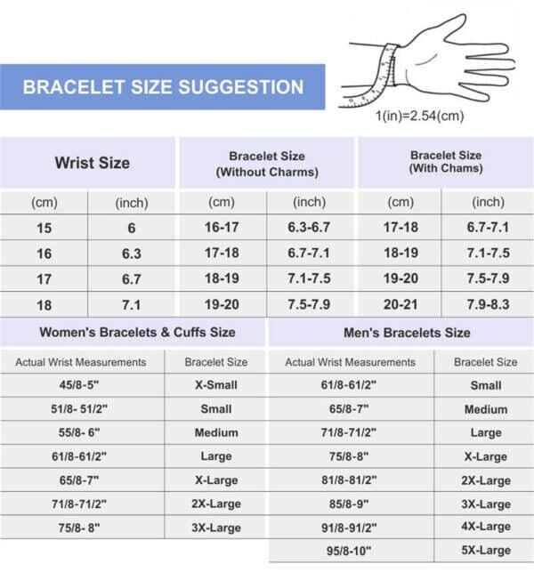 Bracelet Size Guide - Yadis Jewelry: Custom Jewelry Manufacturer